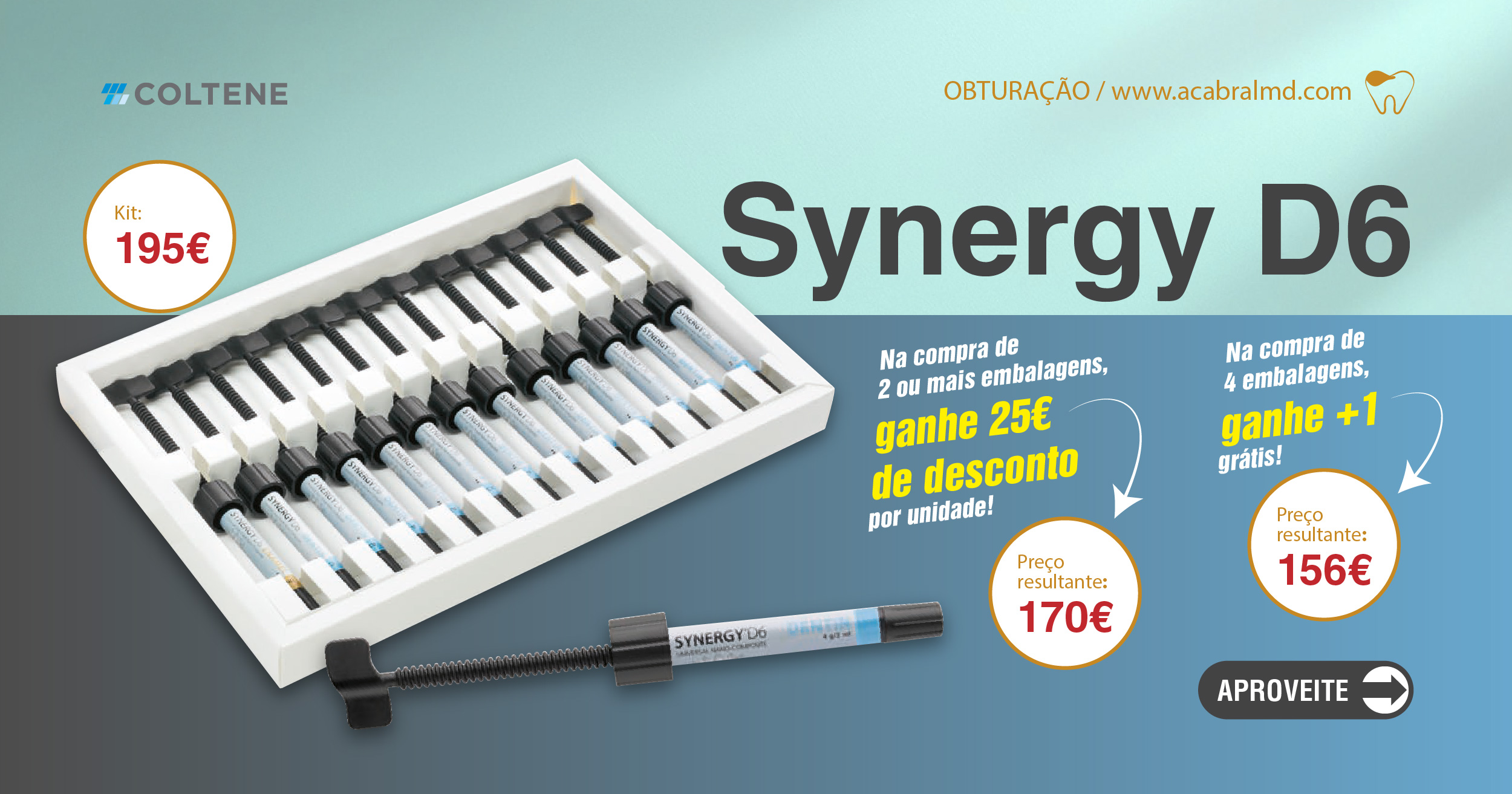Kit Synergy® D6 13 Seringas | Augusto Cabral | Material Dentário Lda.